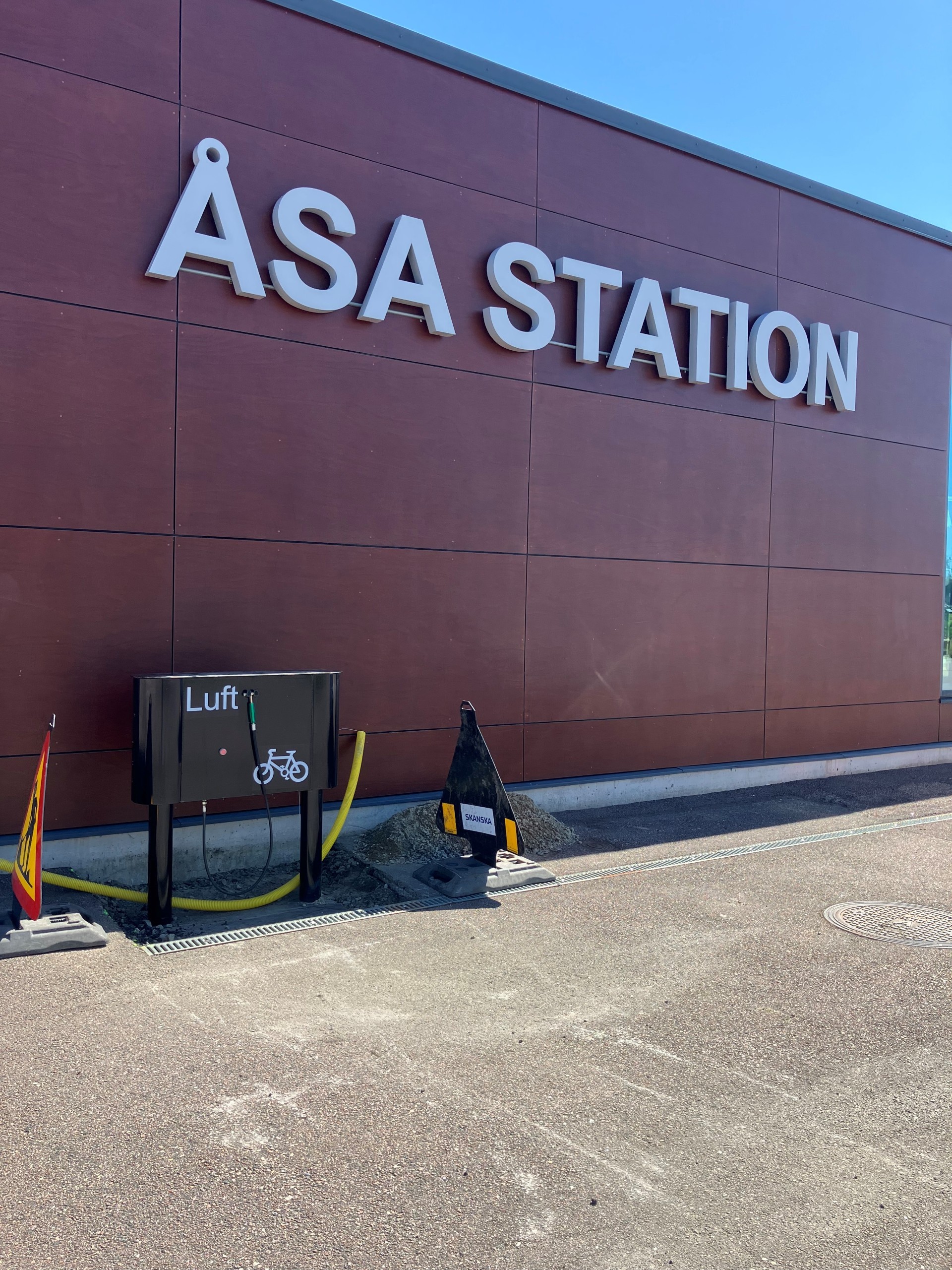 Cykelpump Åsa station